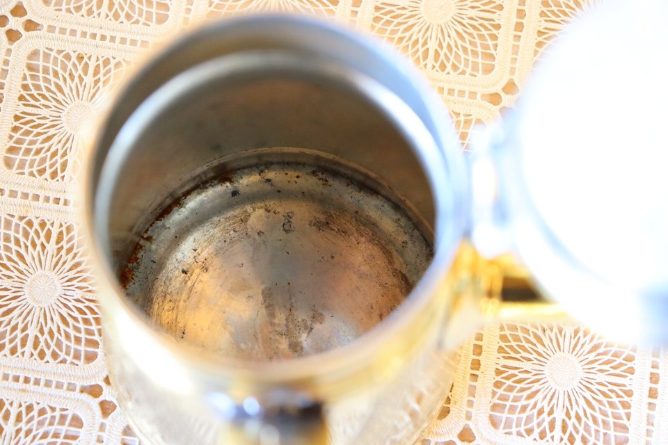 Big Coffee Kettle Plate 4 Cups Hand Made Original Copper Traditional ...