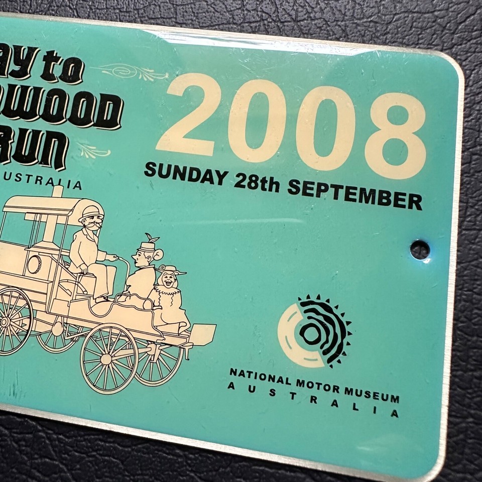 2008 BAY TO BIRDWOOD RUN ADELAIDE CAR RALLY PLAQUE BADGE MOTOR MUSEUM ...