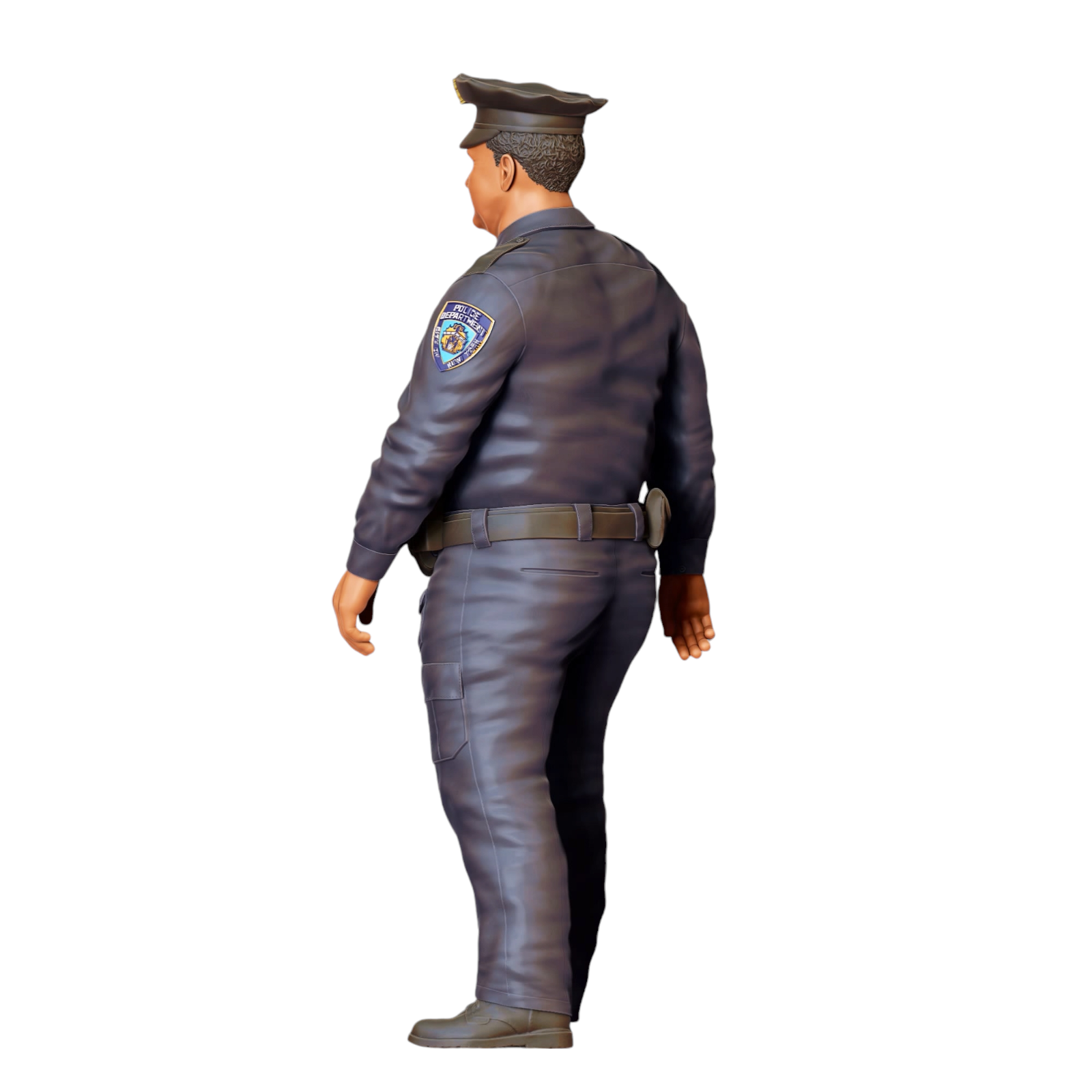 Overweight Police Figure Resin 3d printed, Unpainted, Model RR Diorama ...