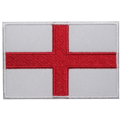 England Flag English St.George Cross Iron on Sew on Embroidered Patch ...