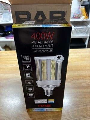RAB 400w Corn Cob Metal Halide Replacement LED 150w | eBay
