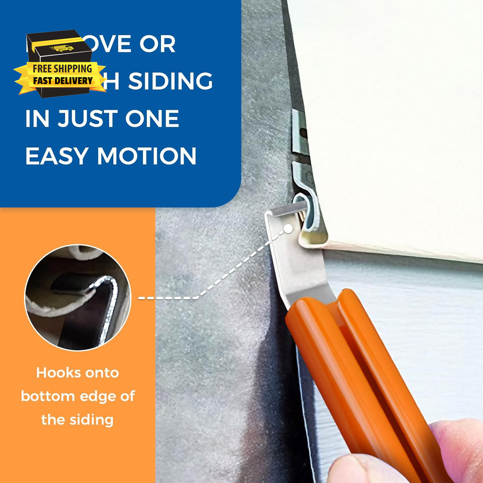 7" Vinyl Siding Removal Tool - Extra Long Non-Slip Grip Handle, 5 Pack ...