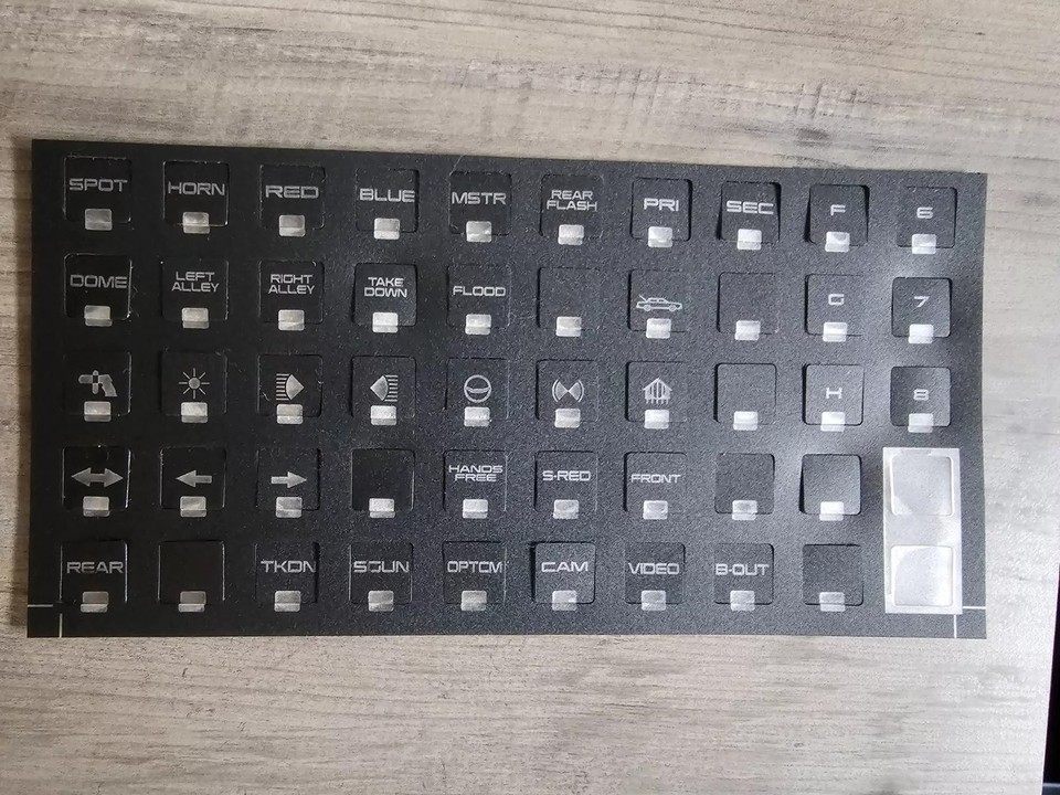 Code 3 Z3 Siren Controller Button Legends Icons | eBay