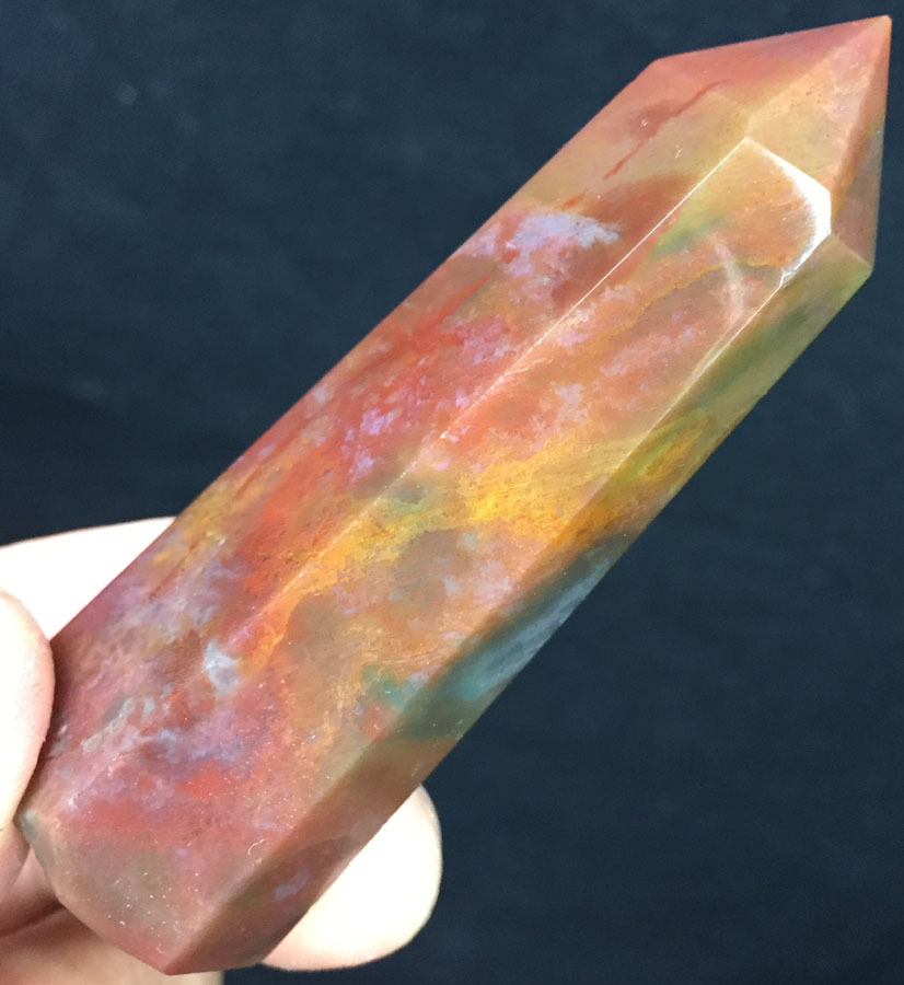 70g NATURAL Beautiful Blue Aquatic Agate Quartz Crystal POINT HEALING ...