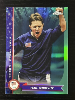 2024 Topps Chrome Olympics Tahl Leibovitz Aqua Refractor /199 Table ...