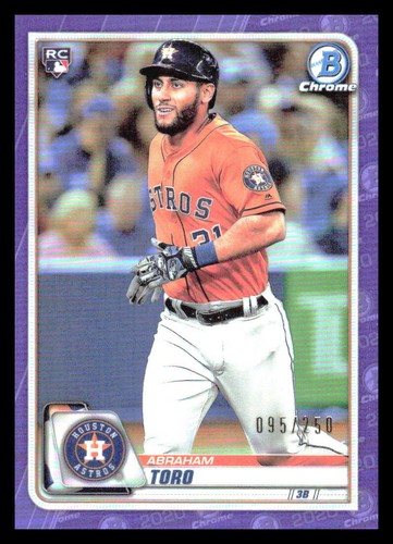 2020 Bowman Chrome Abraham Toro #91 Rookie Purple Refractor #'d /250 ...