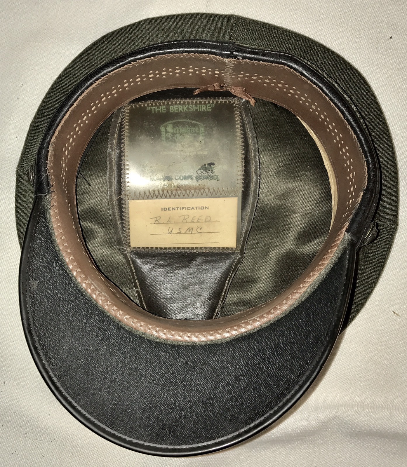 WWII USMC LIEUTENANT COLONEL HAT VISOR (NO PIN) " THE BERKSHIRE " | eBay