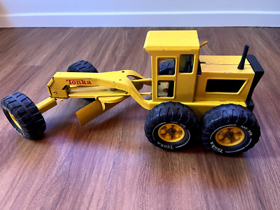 Vintage Tonka Road Grader Metal Toy Truck Yellow Pressed Steel | eBay
