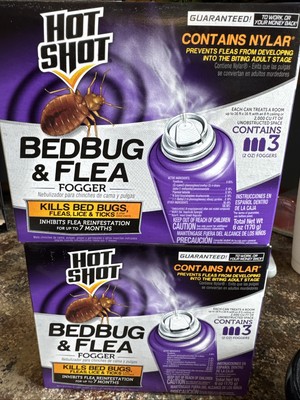 2 @ Hot Shot FOGGER Insect Killer INDOOR BED BUGS & FLEA Ticks Lice Bug ...