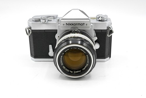 Chrome Nikon Nikomat FTN (Nikkormat in US) SLR film camera + 50mm f/1.4 ...