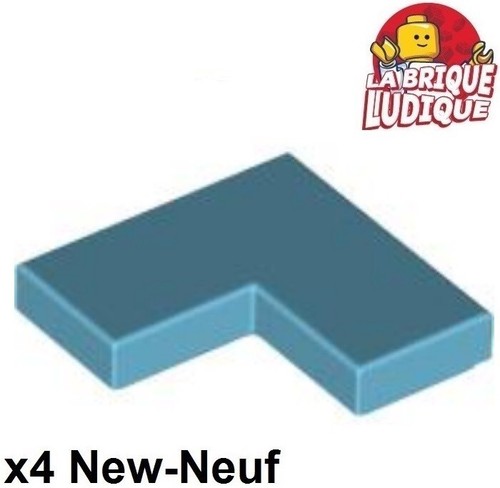 Lego 4X Tile Smooth Plate 2X2 Corner Angle Medium Azure 14719 | eBay