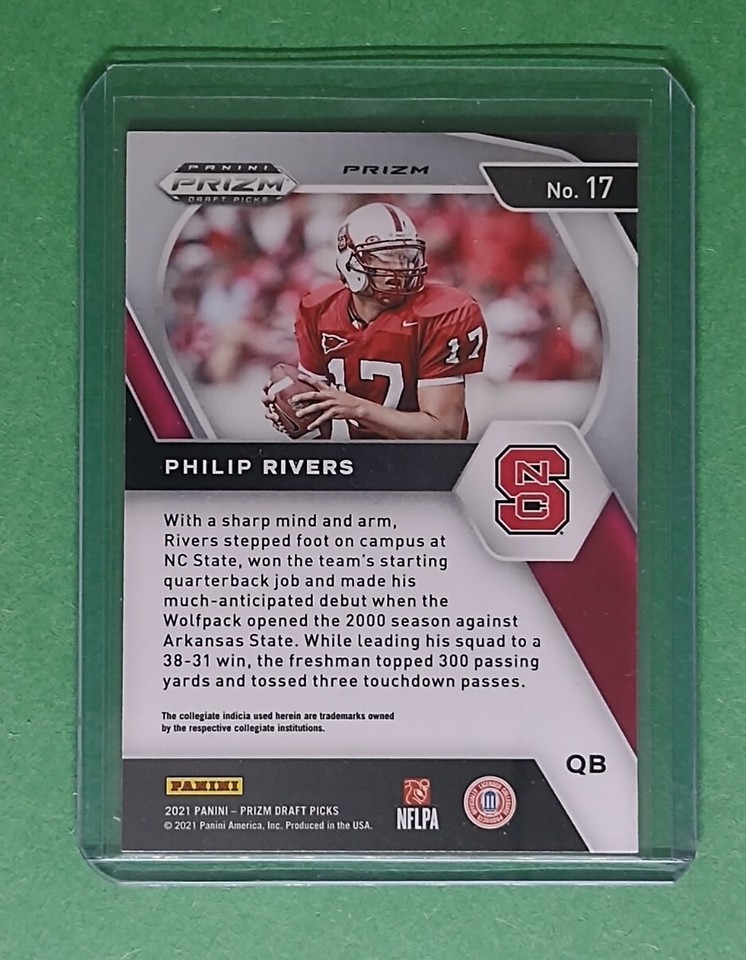 2021 Panini Prizm Draft Picks Philip Rivers Silver Prizm Colts Chargers ...