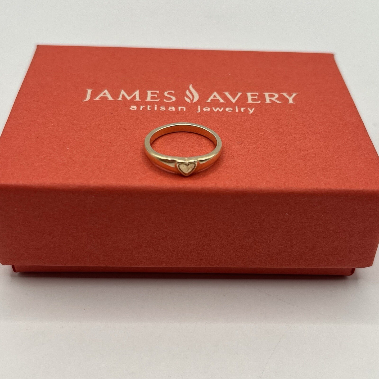 James Avery 14K Yellow Gold Ring Retired Pure Heart S… - Gem