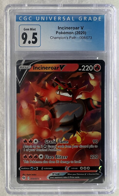 Incineroar V Pokémon 2020 Champion's Path 008/073 CGC 9.5 Gem Mint | eBay