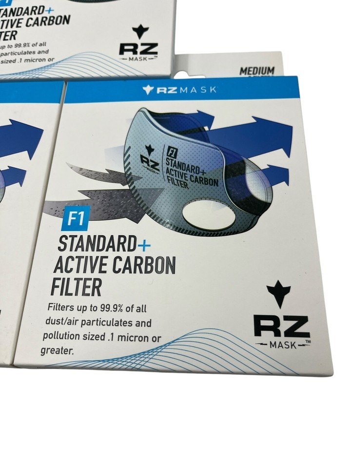 5 NEW Boxes RZ Mask Filter F1 Active Carbon (15 Total Filters) Medium ...