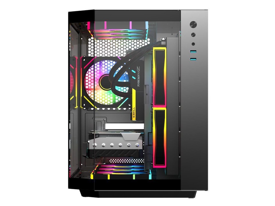 Sama 2771 Black Dual USB3.0, Tempered Glass Micro-ATX Tower Gaming ...