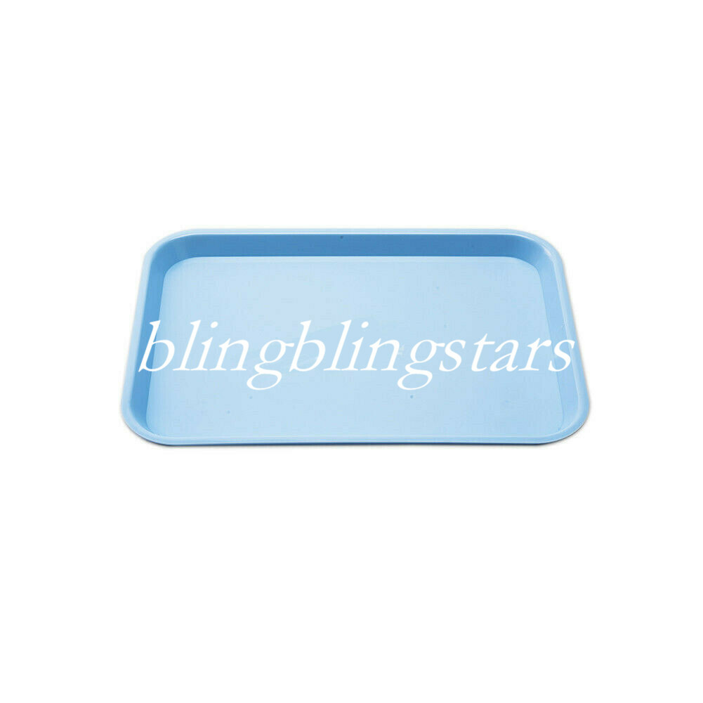 3 Pcs Dental Flat Plastic Instrument Tray Autoclave 13.25" x 9.75" Blue ...