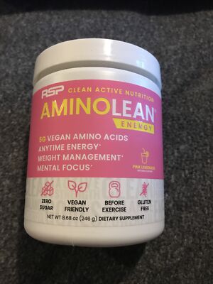 RSP Aminolean Energy Powder Drink Weight Supplement Pink Lemonade- Exp ...
