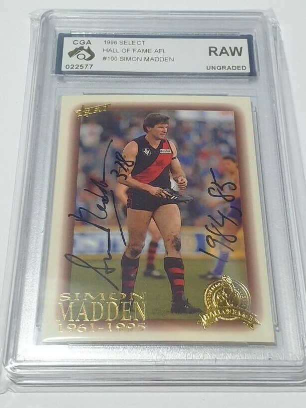 1996 Select Hall Of Fame Simon Madden Autographed Card- Essendon ...
