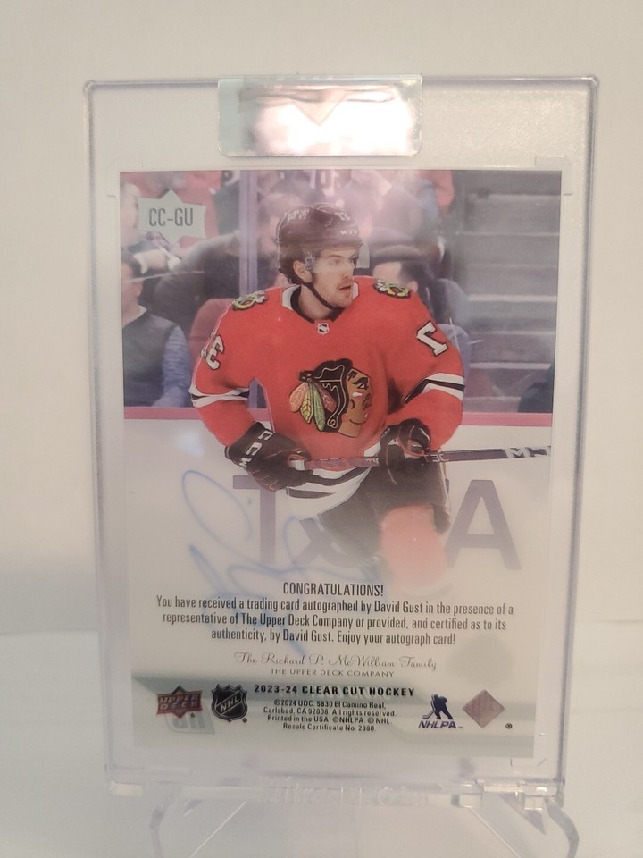 2023-24 Upper Deck Clear Cut - Rookies David Gust #CC-GU (AU, RC) | eBay