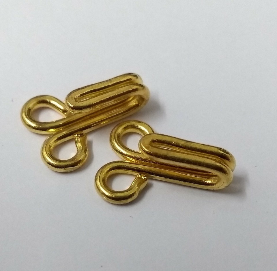 Aiguillette Pipe Cord Chain Snipe Hooks 1 Pair Brass / Gold Coloured ...
