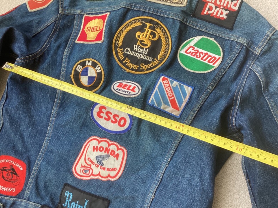 Very original 1960s Levi jeans jacket with old bikers motorcycle ...