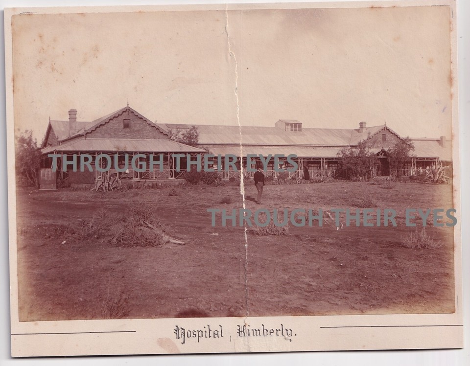Original albumen print photo Hospital at Kimberley South Africa 1885 ...