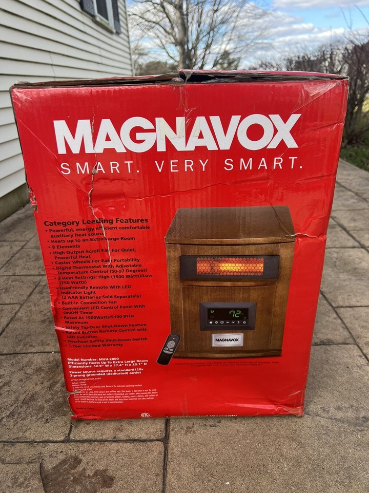 Magnavox 8 element Infrared Heater wood cabinet -Portable Heater NOB | eBay