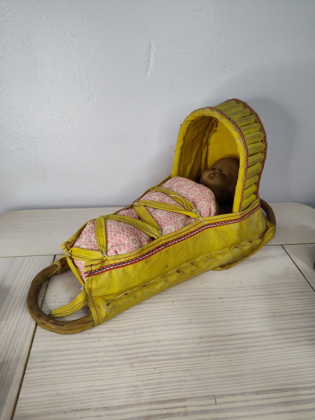 Antique Native American Apache Papoose Baby Doll Carrier Toy Handmade ...