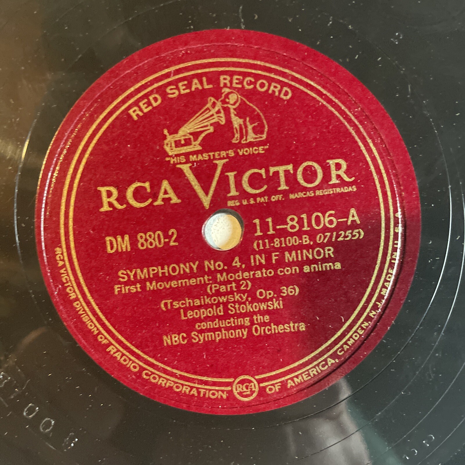 12" 78 RPM-Leopold Stokowski-Symphony No. 4 in F Minor/RCA Victor 11 ...