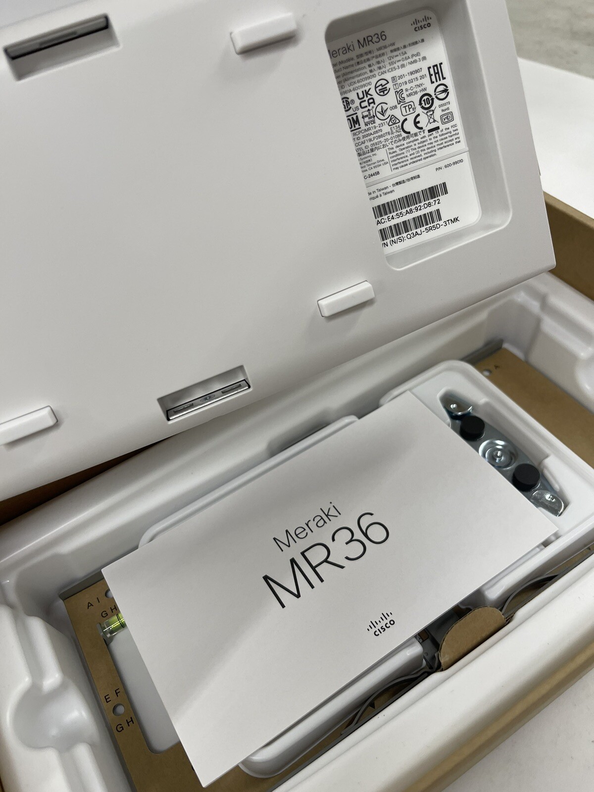 Cisco MR36-HW Meraki MR36 Wireless Access Point Wi-Fi 6 Cloud-Managed ...