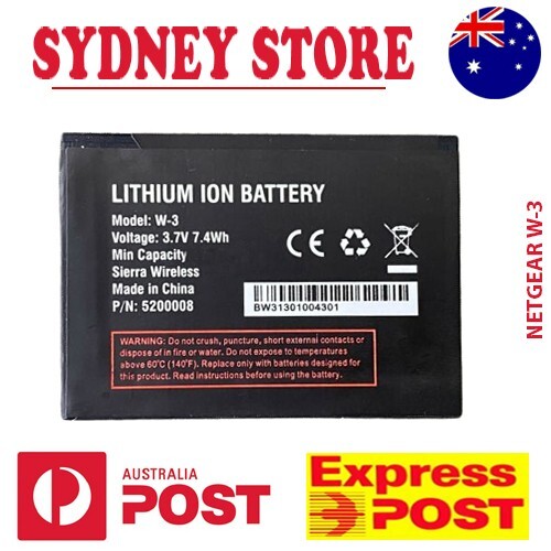 Battery W-3 Wireless Modem TELSTRA 4G 760S 762S NETGEAR SIERRA 5200008 ...