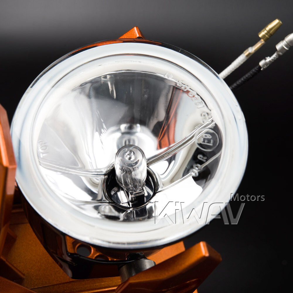 3" Round Fog Lamp Halogen H3 12V 55W ECE Orange Shield Pair for ...