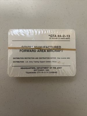 Soviet Manufactured Forward Area Aircraft Cards US Army Training Aid ...