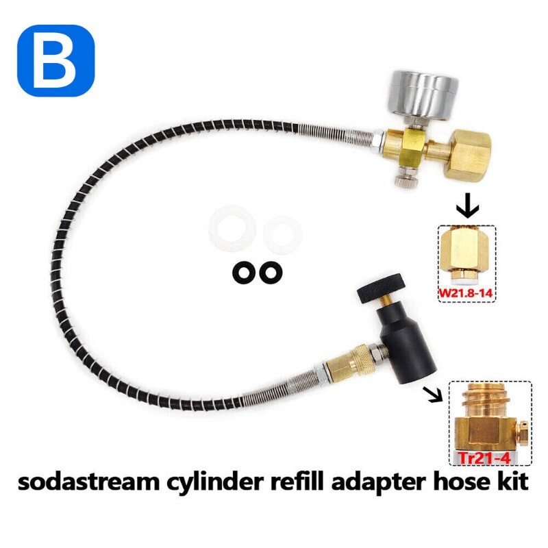 For Sodastream Co2 Cylinder Tank Refill Adapter Hose Filling Station ...