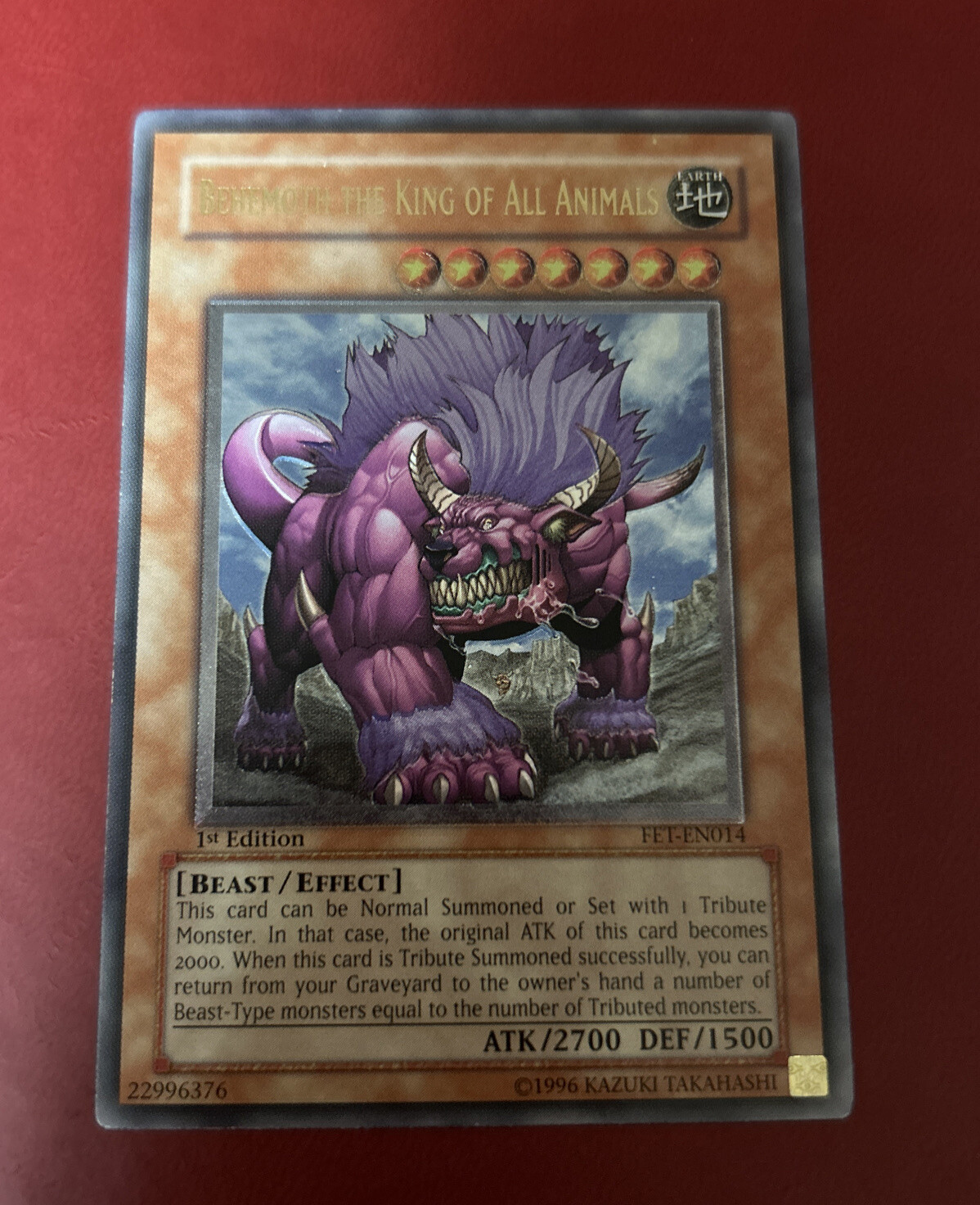 Yugioh - Behemoth the King of All Animals FET-EN014 1st Ed ULTIMATE LP ...