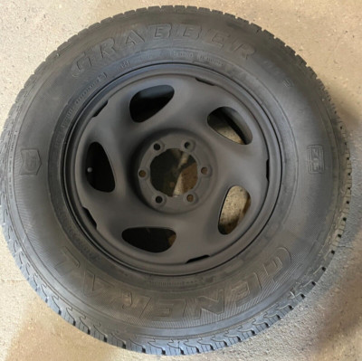 NEW SPARE TIRE 245/70 R16, MOUNTED ON USED RIM WITH 6 LUGS ON 5.5 ...