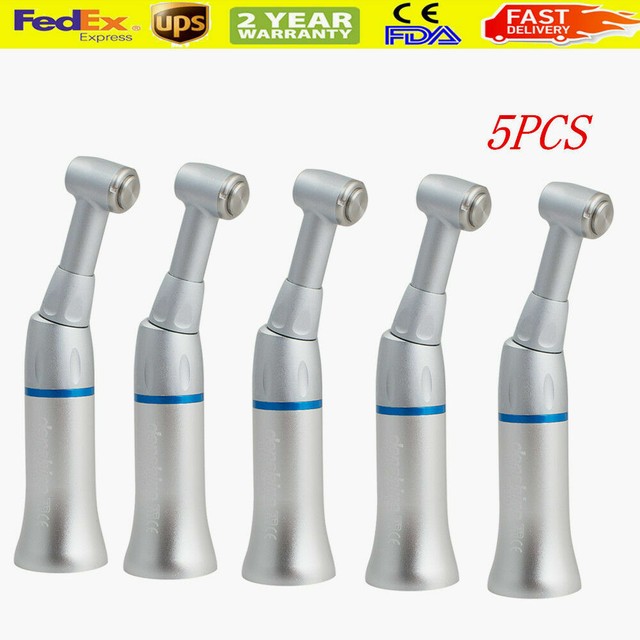 5pcsDental Slow Speed Push Button Handpiece Contra Angle Latch Bur Type ...