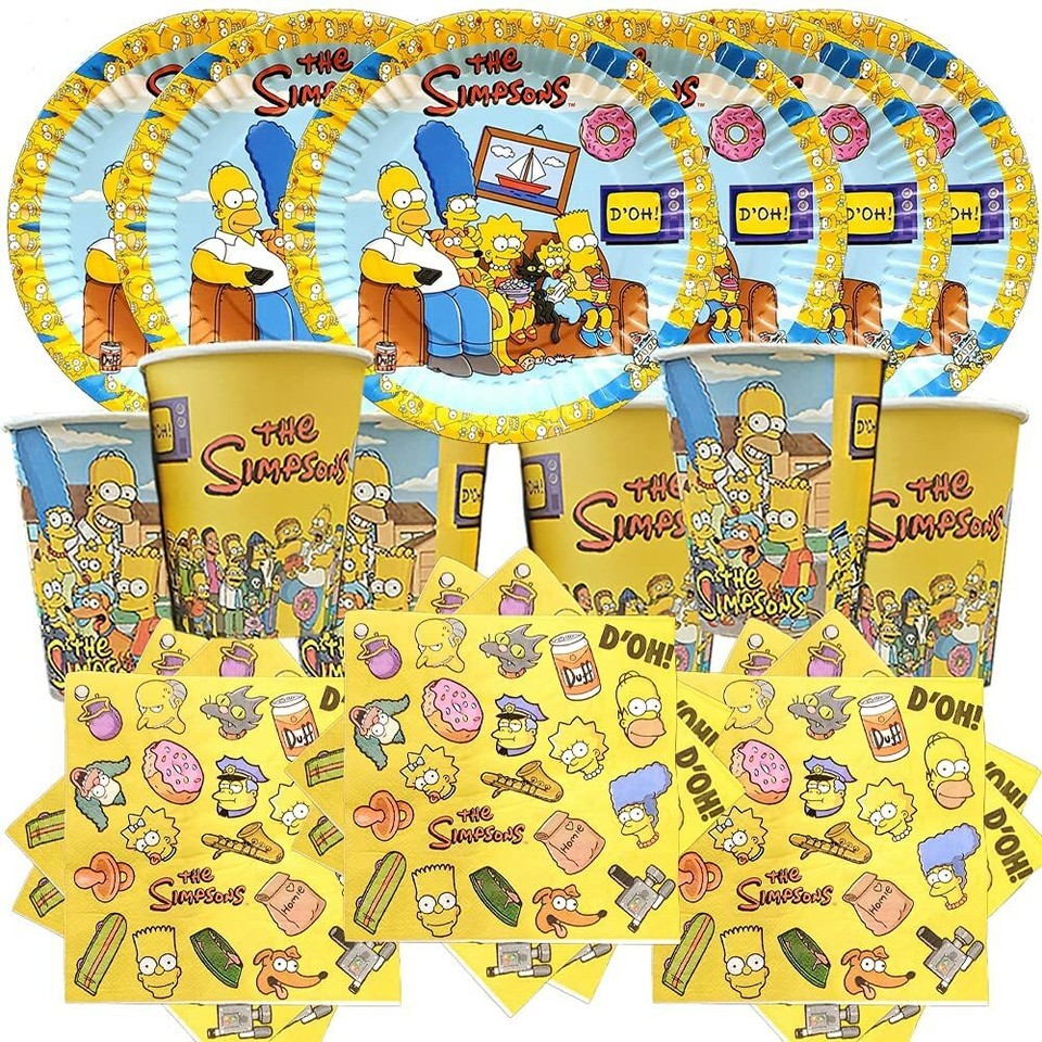 SIMPSONS GIFT BOX CAKE TOPPER CUPCAKE BALLOON BANNER SUPPLIES ...