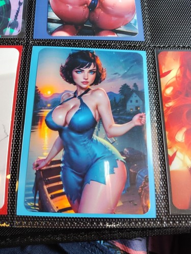 Vv Fan tribute Art Card aceo–Retro 2.5x3.5" Beautiful Waifu Betty Flintones | eBay