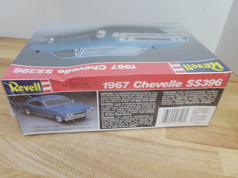 RARE 1967 Chevy Chevelle Model Kit Vintage Revell SS396 1:25 #7146 ...
