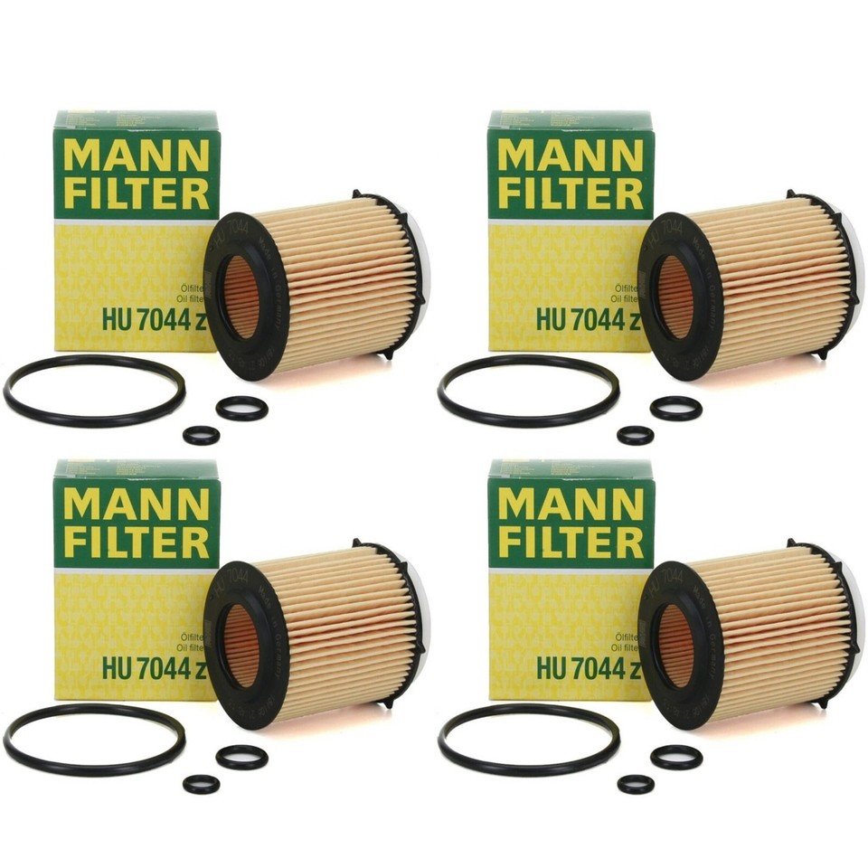 4pc OEM Mercedes Benz Engine Oil Filter Kit 270 180 01 09 Original MANN ...