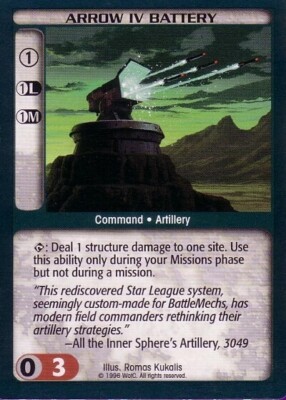 4x Arrow IV Battery - U Ungraded Unlimited - Battletech | eBay