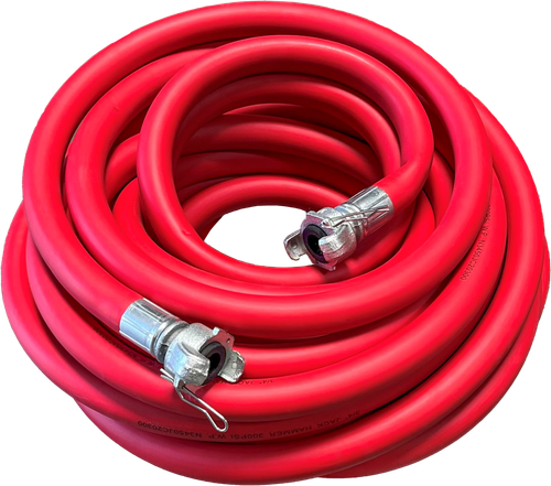 3/4" NBR Rubber Jack Hammer Air Hose, Crimped Crowfoot Chicago Coupling ...