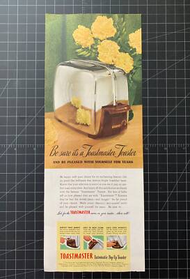 Vintage 1949 Toastmaster Toaster Print Ad | eBay