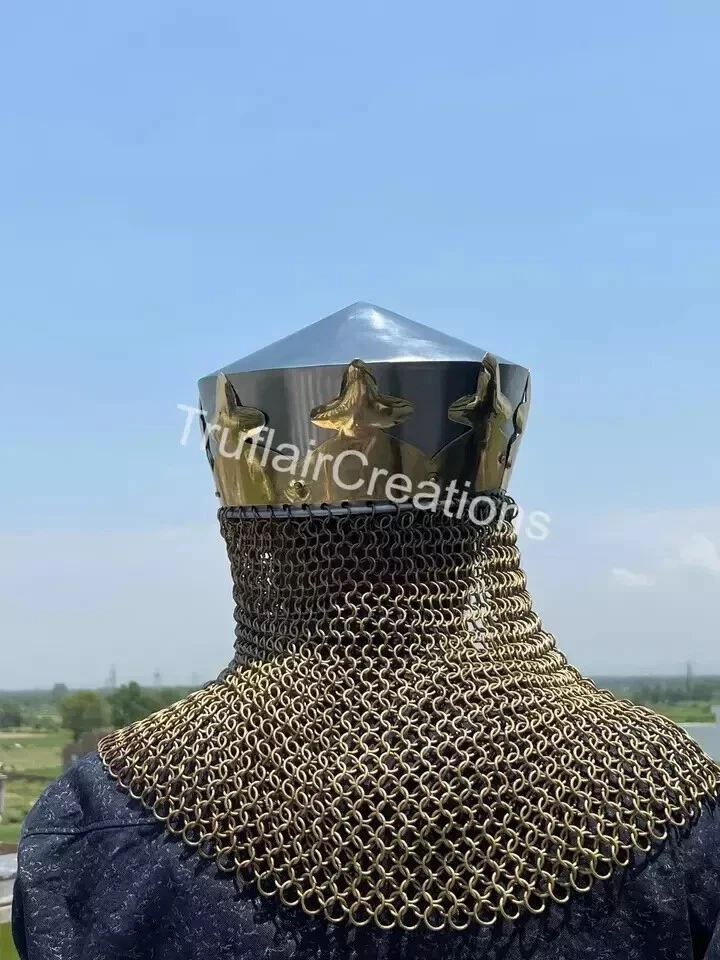 Medieval King Arthur Monty Python Helmet Armor Chainmail Crown Helmet ...