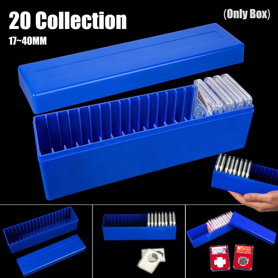 Coin Storage Box Collection Case for 20 PCGS NGC PCCB PMGab Slab Coin ...