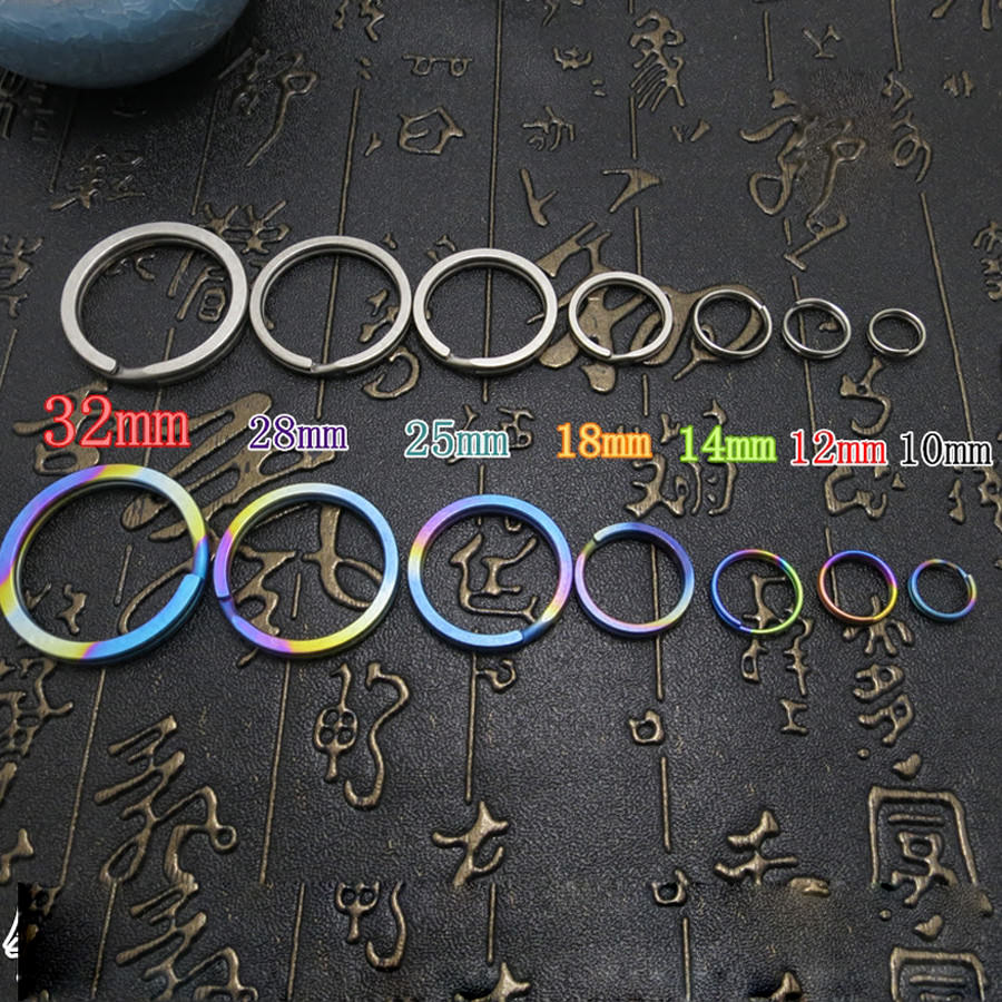 4Pcs Titanium Alloy Keyring hang Key Ring Split Ring Keychain Quickdraw ...