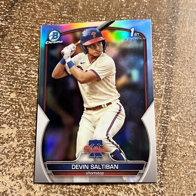 2023 Bowman Draft DEVIN SALTIBAN 1st Bowman Chrome Refractor #BDC-2 ...