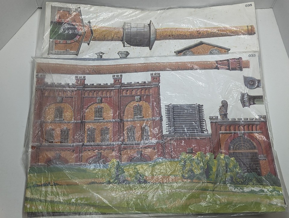 HO Scale Industrial Building Paper Scenery for Model Train (UNUSED IN ...